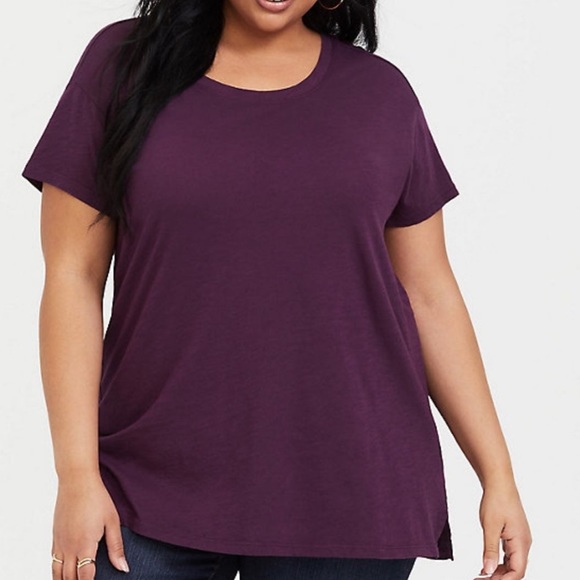 torrid | Tops | Torrid Premium Purple Boyfriend Tee | Poshmark